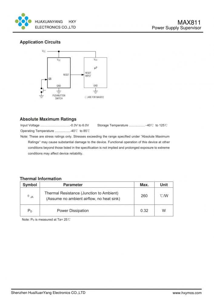MAX811T-HXY datasheet page 2