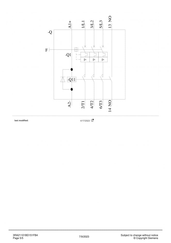 SIEMENS 3RA21101BD151FB4 datasheet page 5