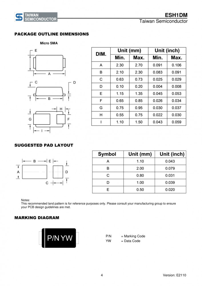 ESH1DM technical document page 4