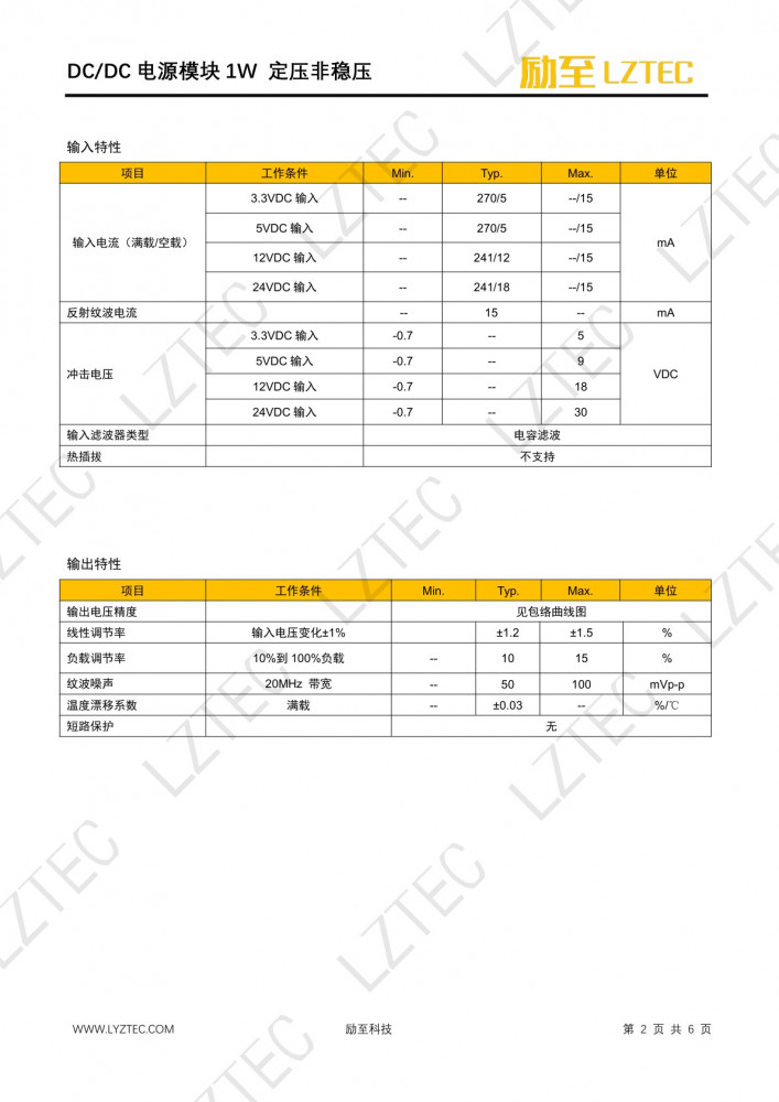KM1-05S05A datasheet page 2