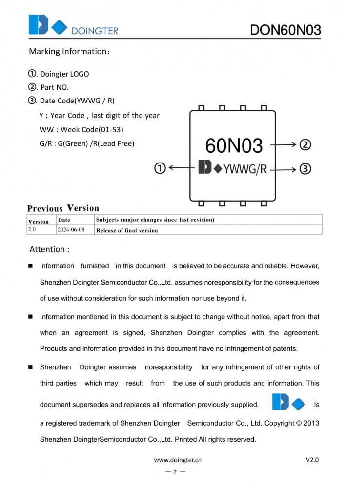 DON60N03 datasheet page 7