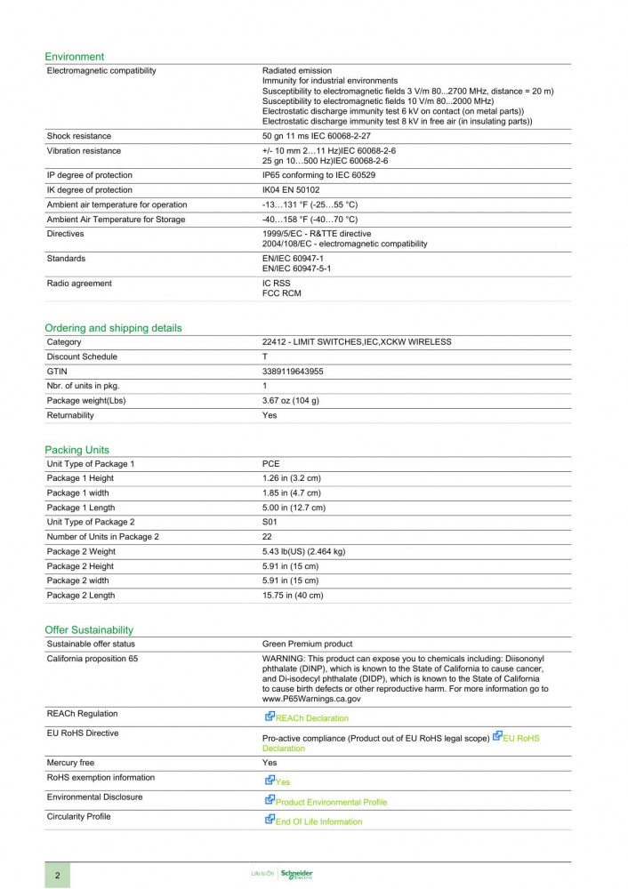 XCMW116 technical document page 2