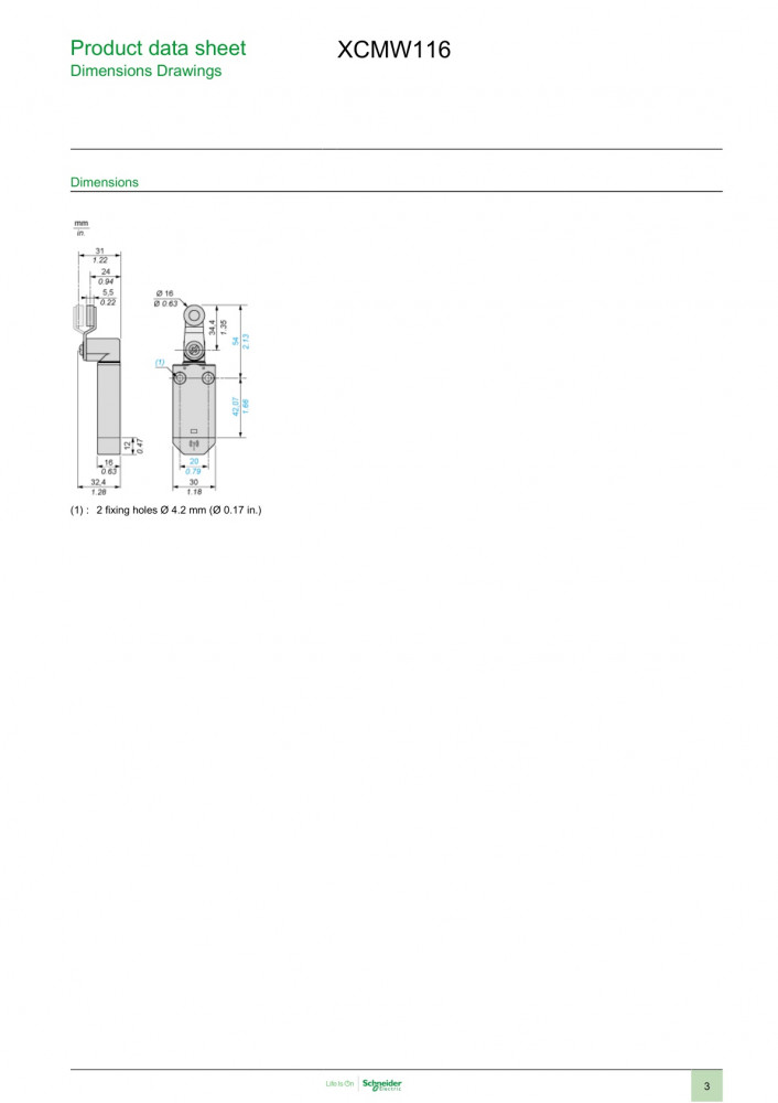 XCMW116 technical document page 3