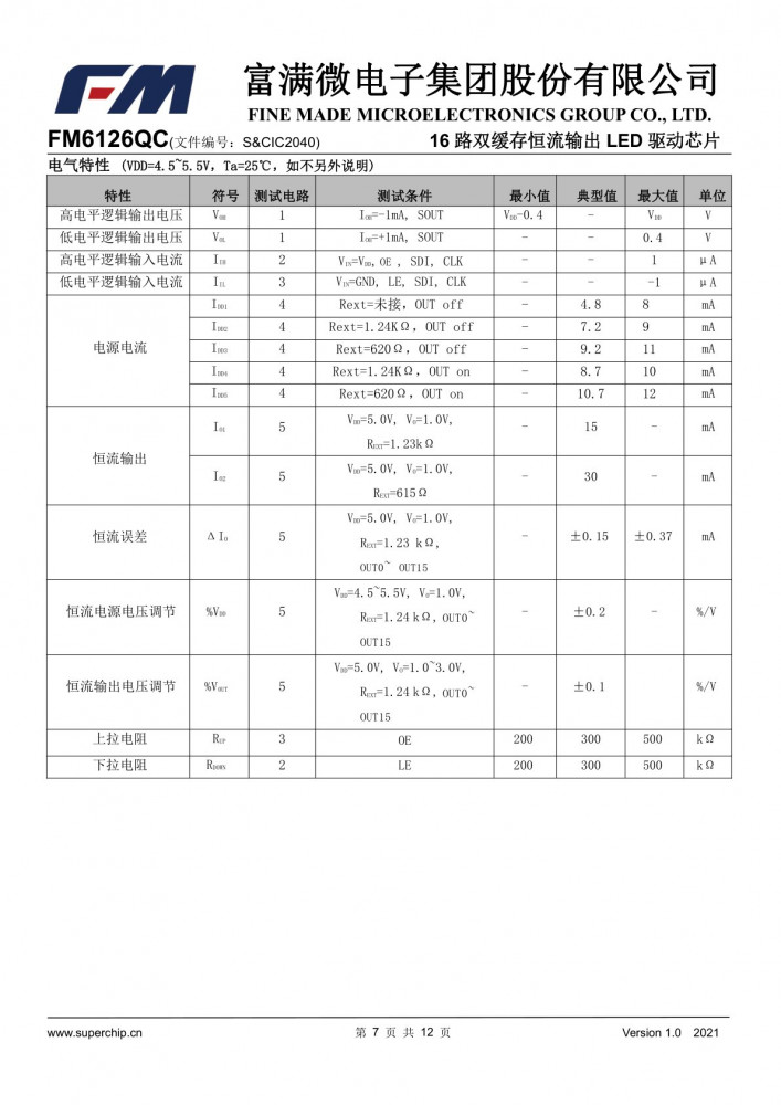 FM6126QC datasheet page 7