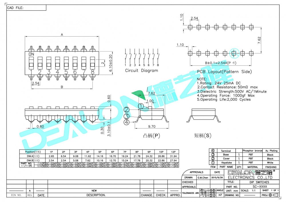 DEALON SC-07KP technical drawing