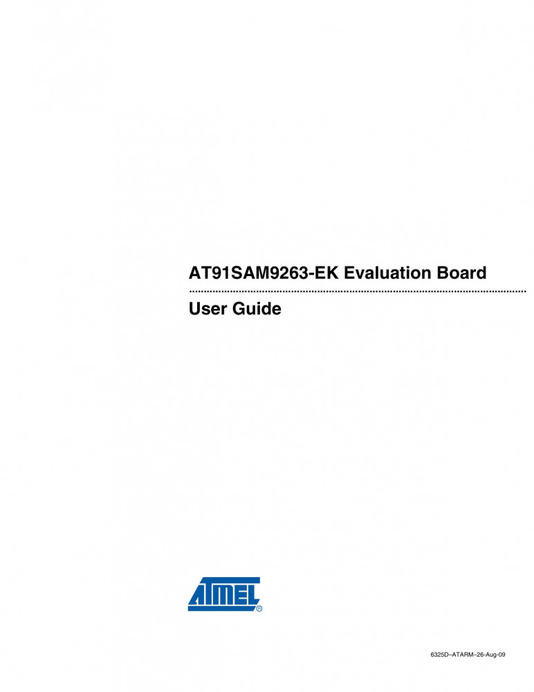 AT91SAM9263-EK documentation page 1