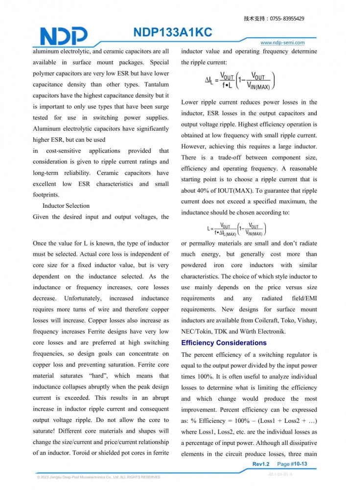 NDP133A1KC datasheet page 10