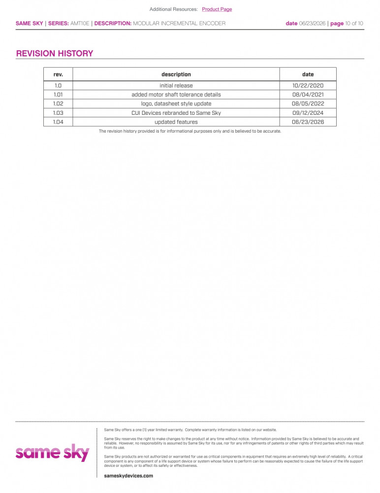 AMT10E technical documentation page 10