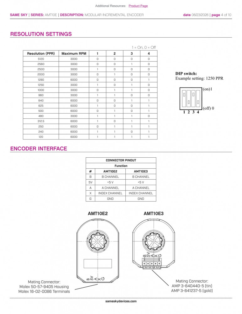 AMT10E technical documentation page 4