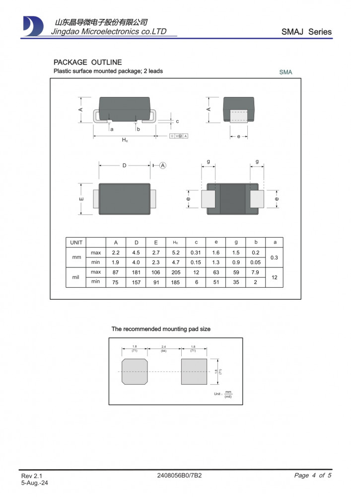 SMAJ11A datasheet page 4