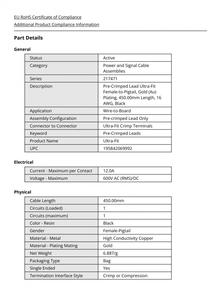 MOLEX 2174711225 technical drawing, page 2