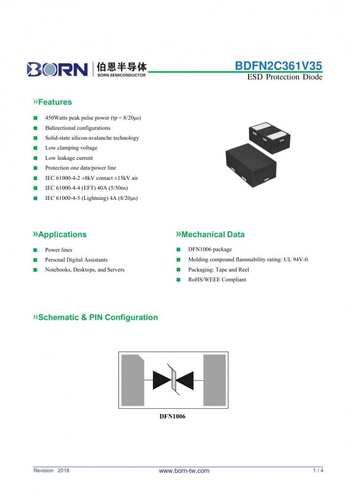 BDFN2C361V35 datasheet page 1