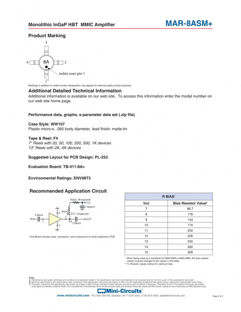 MAR-8ASM+ datasheet page 3