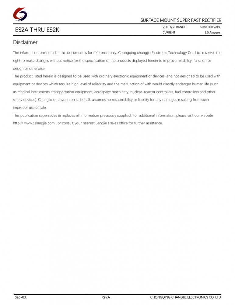 LangJie ES2D datasheet page 6