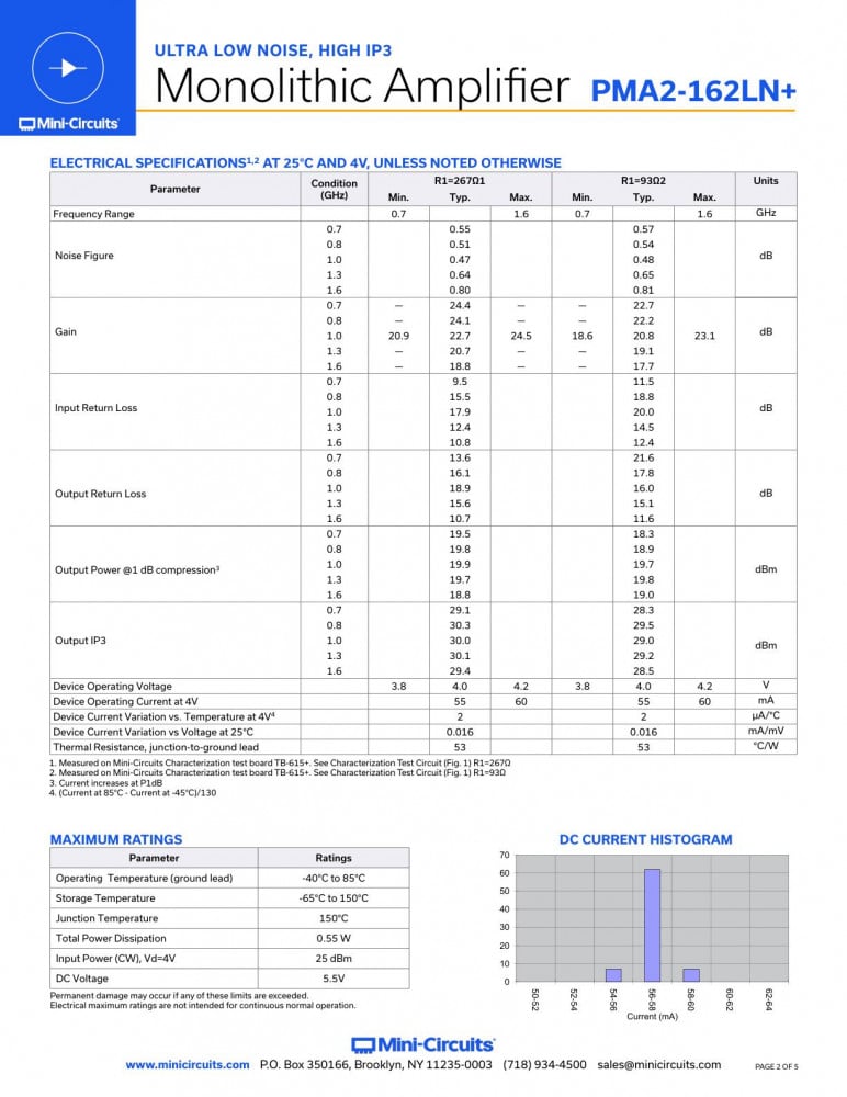 PMA2-162LN+ datasheet page 2