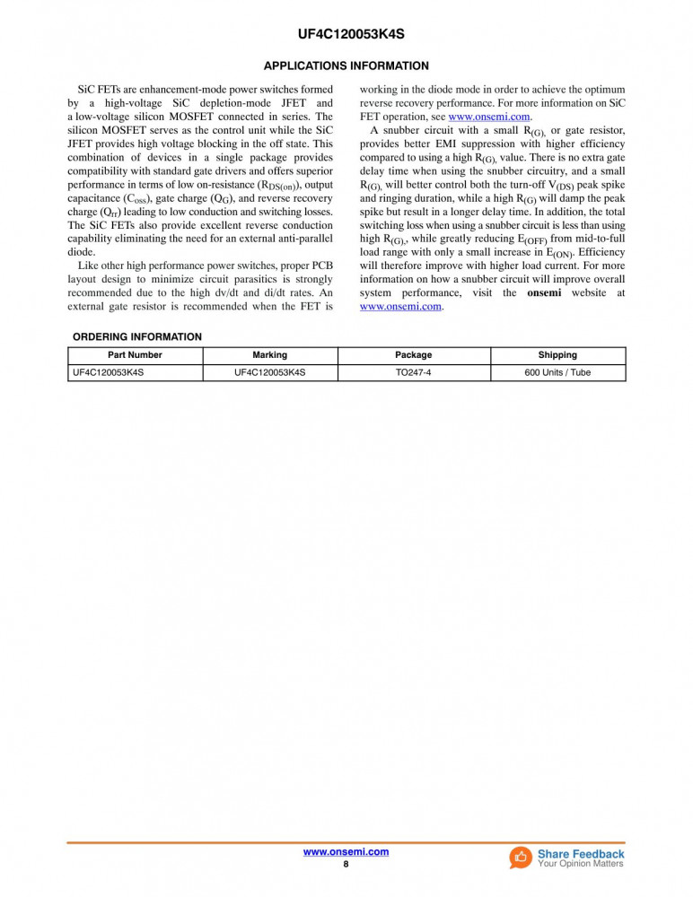 UF4C120053K4S datasheet page 8