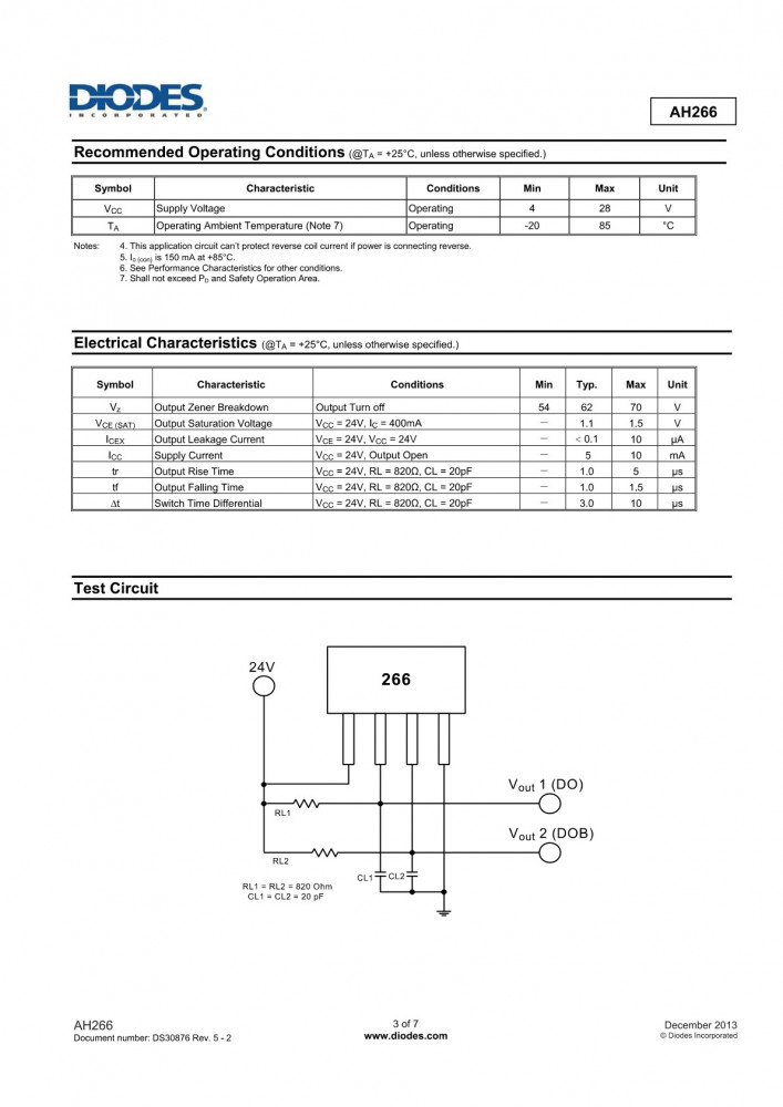 AH266 datasheet page 3