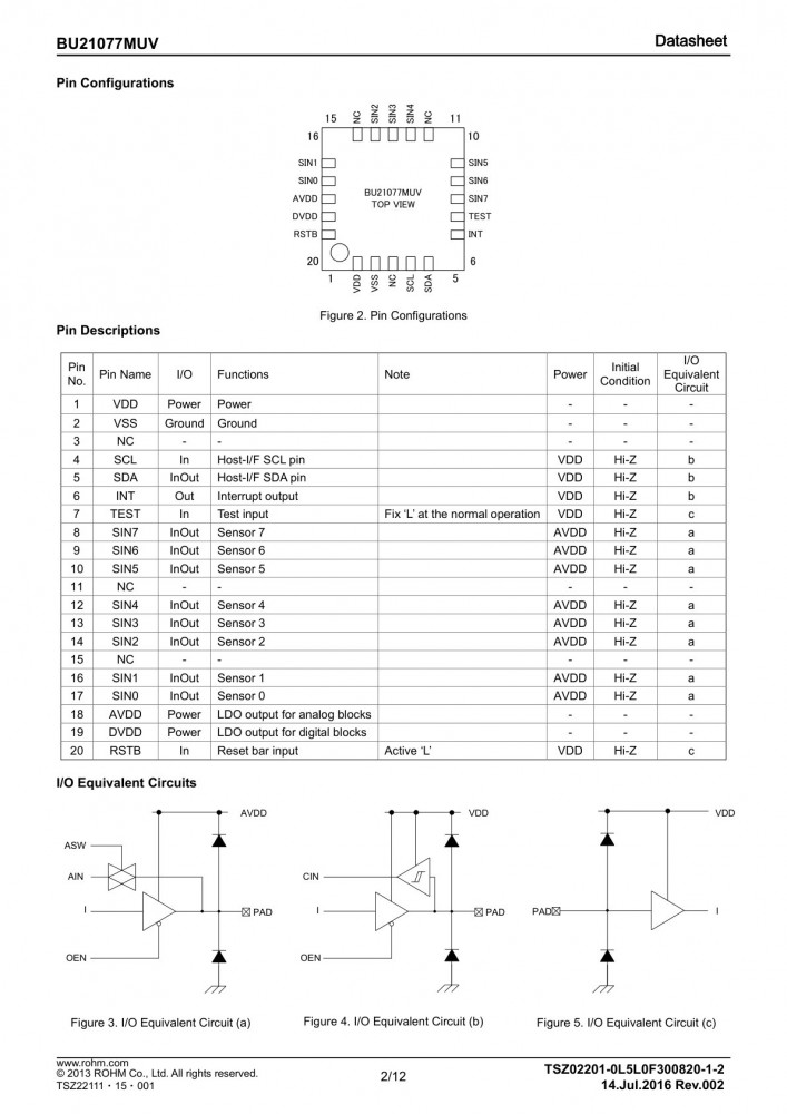 BU21077MUV-E2 datasheet page 2