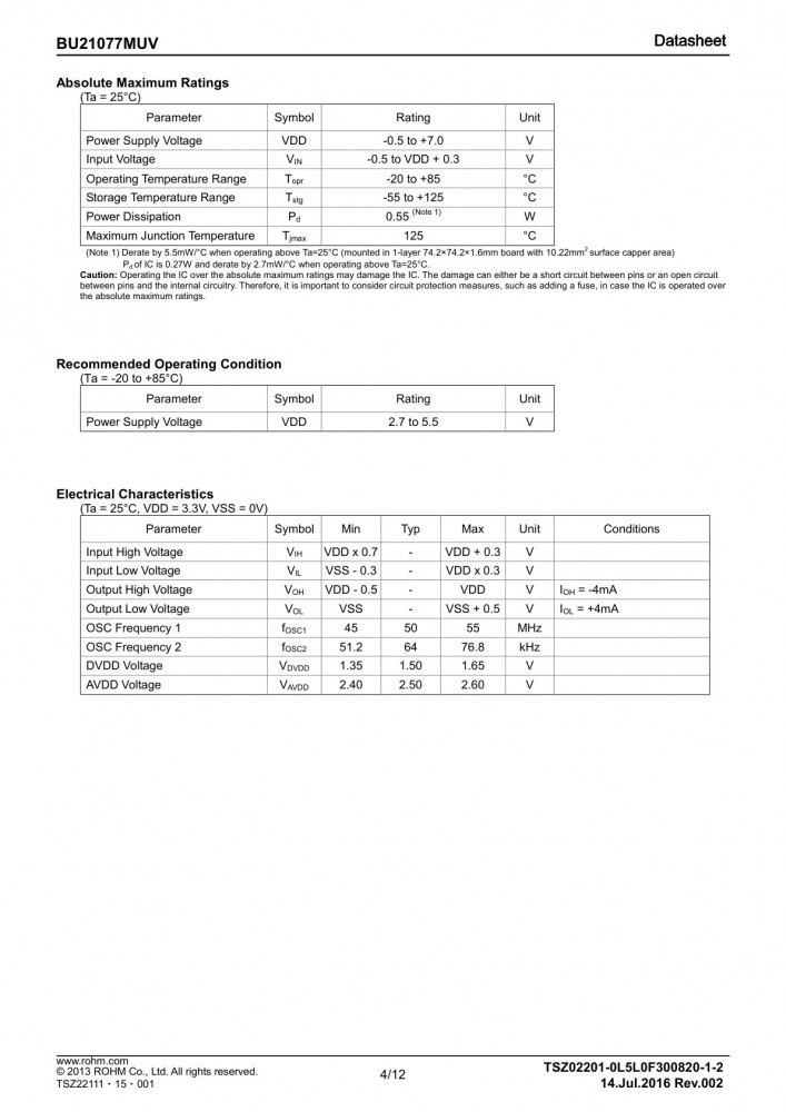 BU21077MUV-E2 datasheet page 4