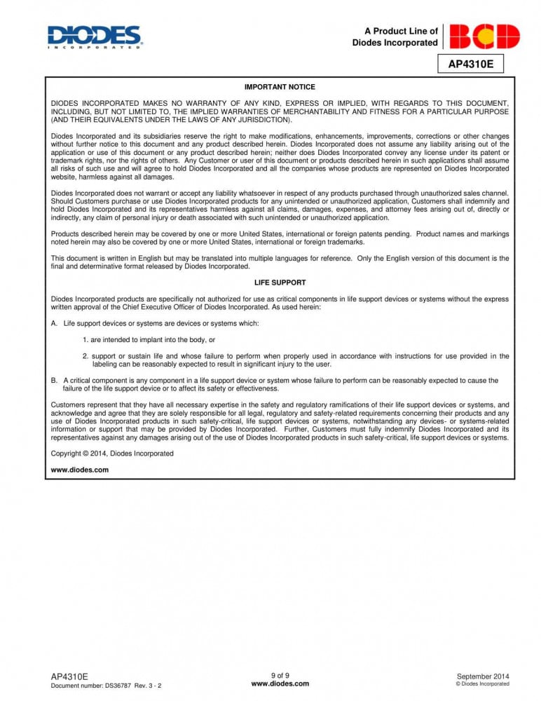 AP4310E datasheet page 9