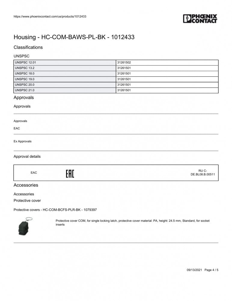 Phoenix Contact 1012433 technical document page 4