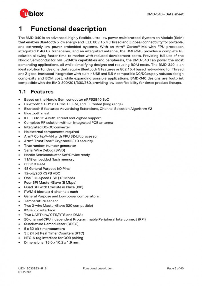 BMD-340 datasheet page 5