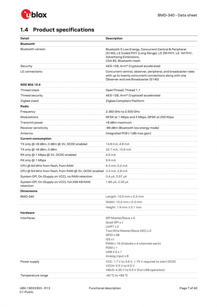 BMD-340 datasheet page 7