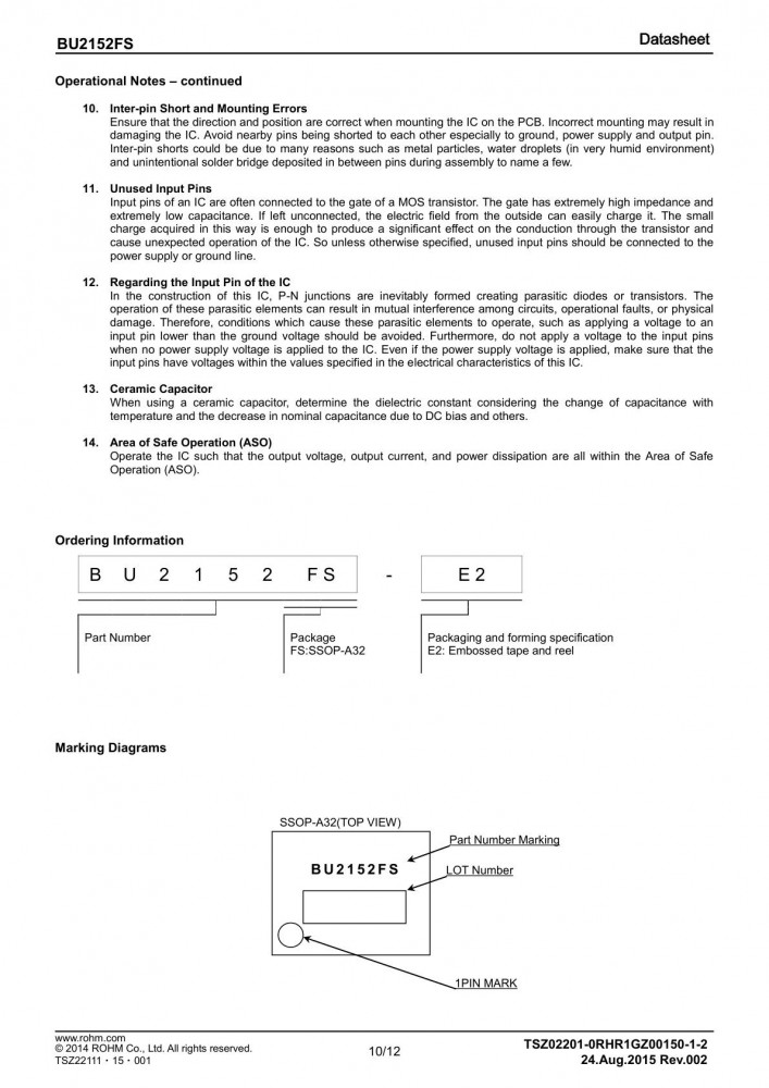 BU2152FS-E2 datasheet page 10