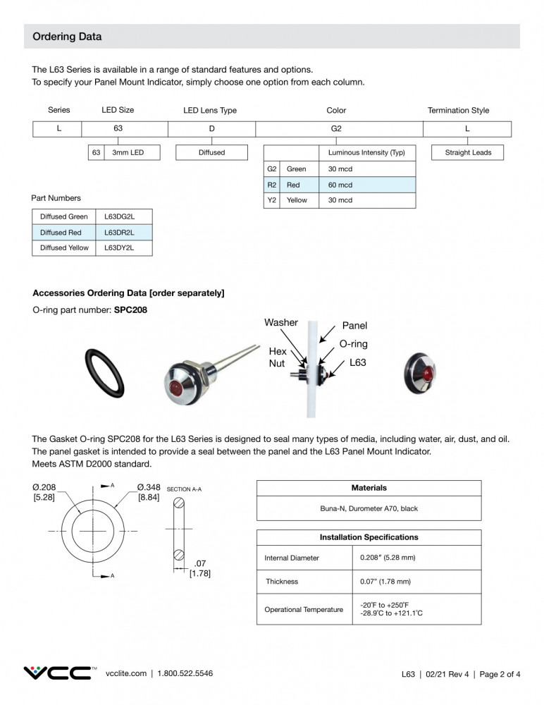L63 Series technical document, page 2