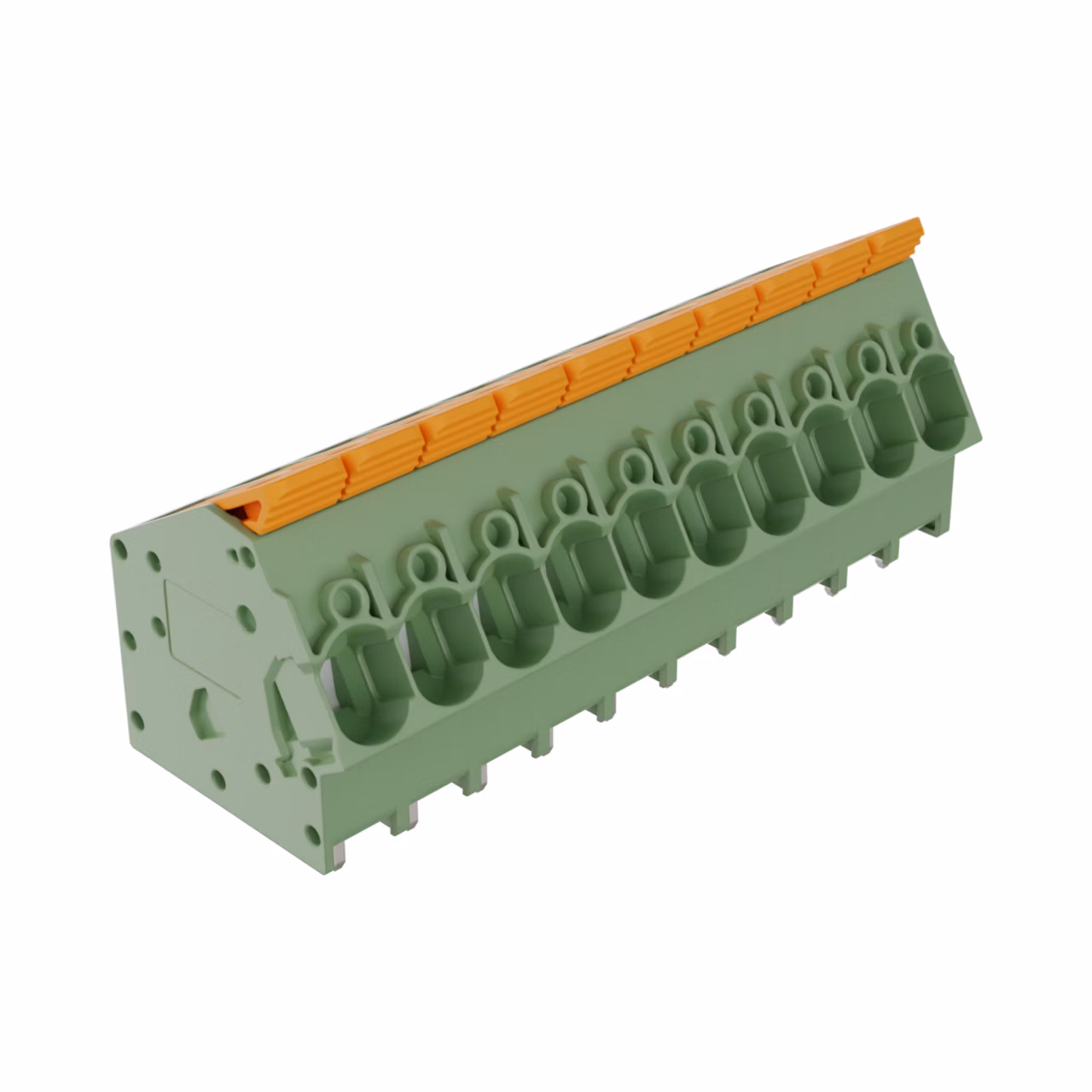 7.50mm Pitch Lever Activated Fixed Mount PCB Terminal Block, 35° Wire Entry, Bussed Terminals, 10 Circuits for sale