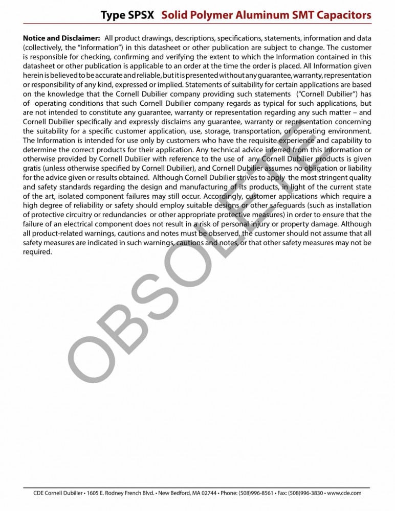 SPSX series datasheet page 5