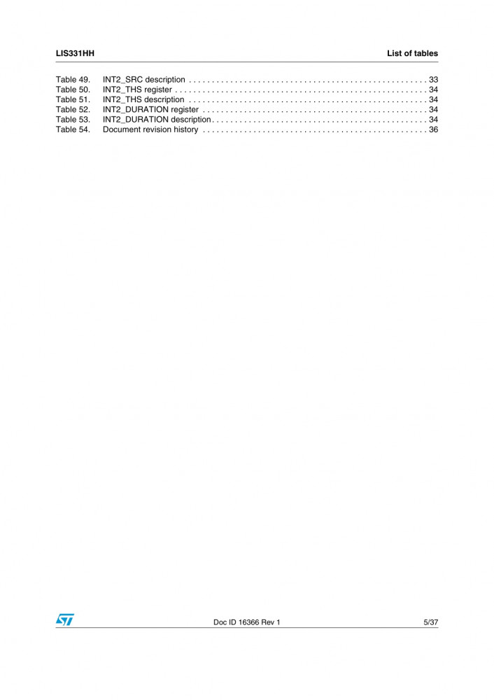 LIS331HH datasheet page 5