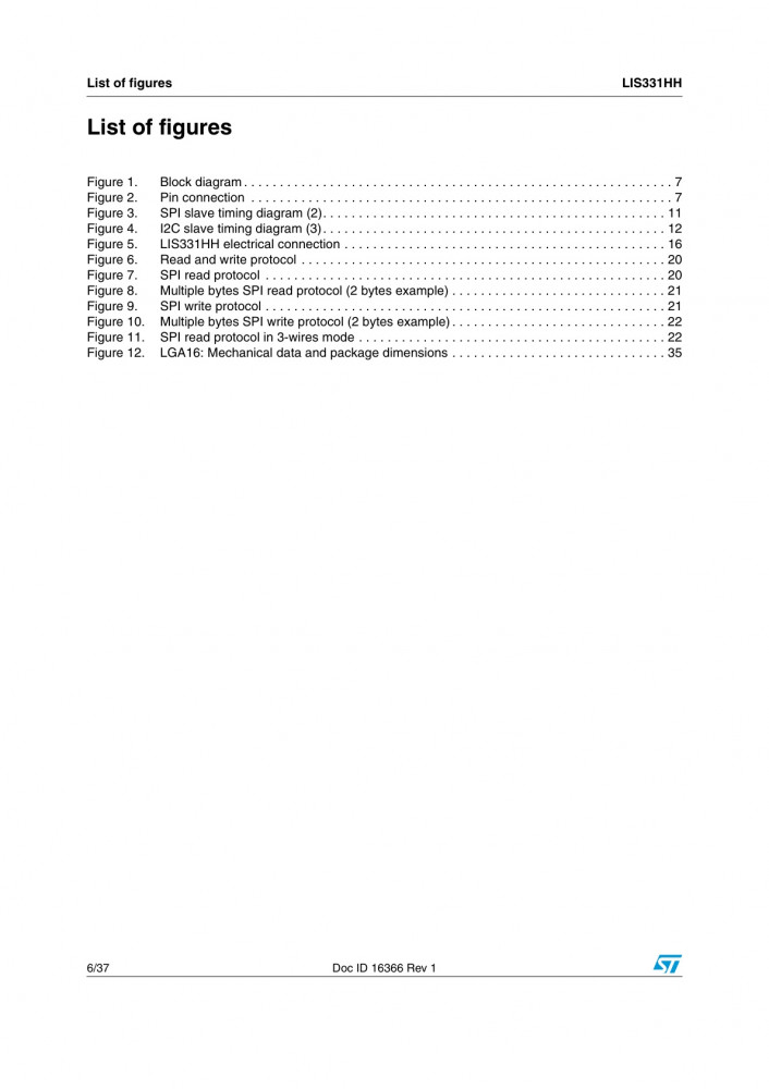 LIS331HH datasheet page 6
