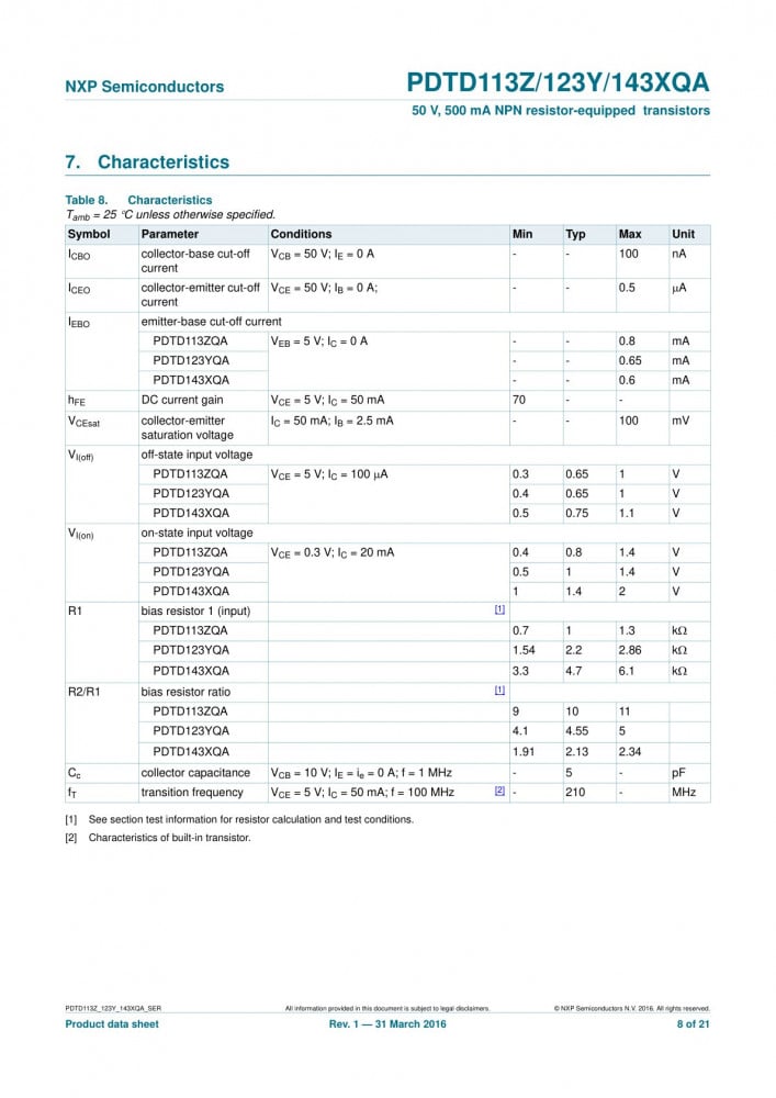 PDTD113ZQAZ datasheet page 9