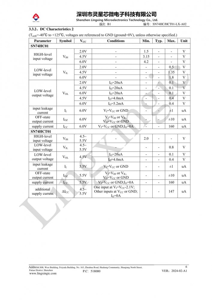 SN74HC01DR(LX) datasheet page 8