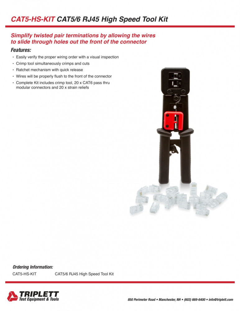 CAT5-HS-KIT product documentation visual