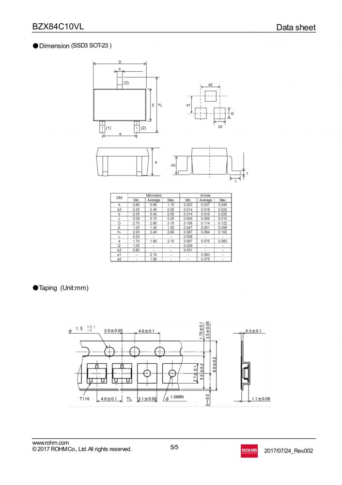 BZX84C22VLT116 datasheet page 5
