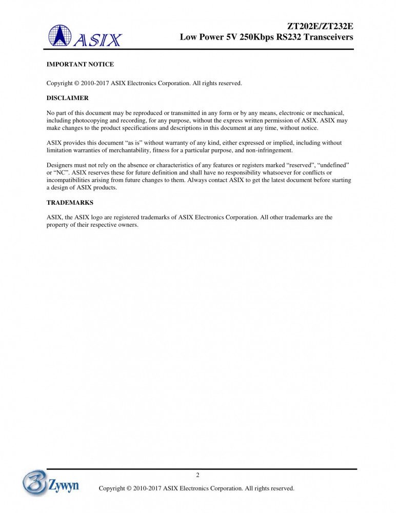 ZT232LEEN datasheet page 2