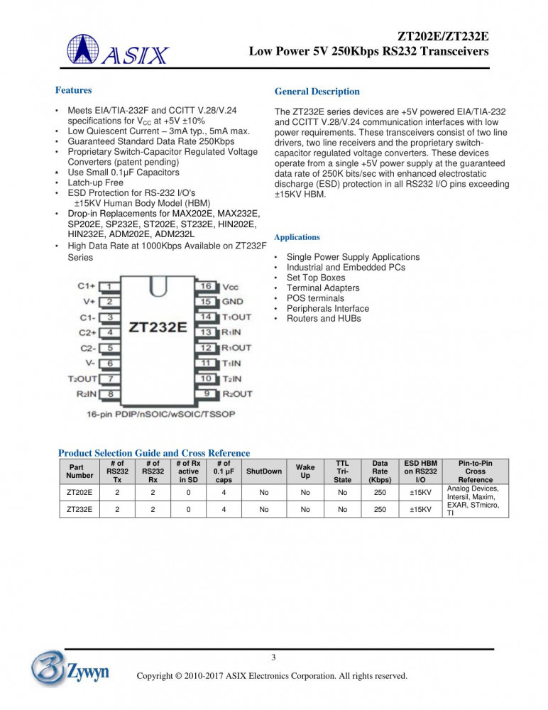 ZT232LEEN datasheet page 3