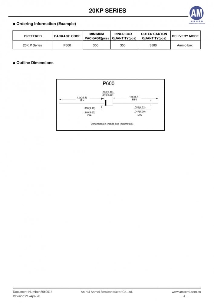 20KPA series datasheet page 4