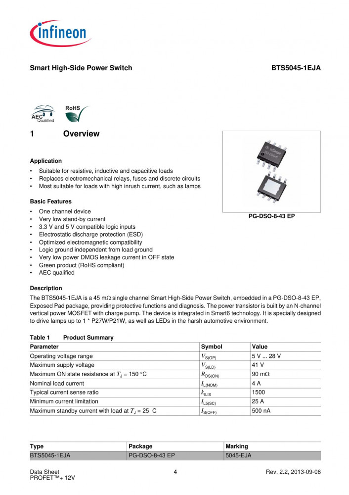 BTS5045-1EJA datasheet page 4