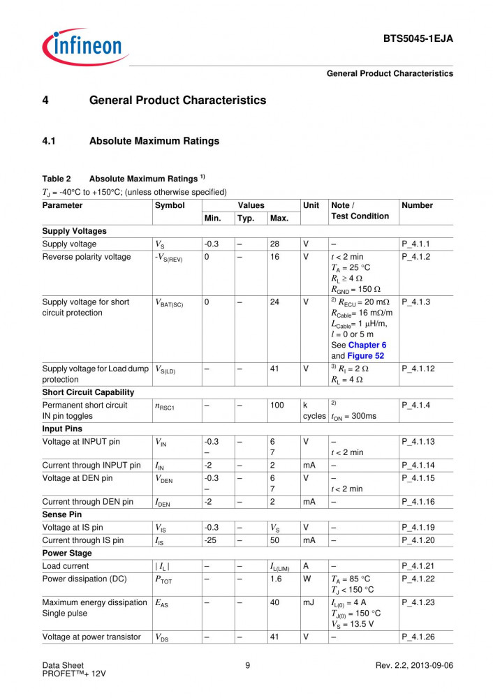 BTS5045-1EJA datasheet page 9