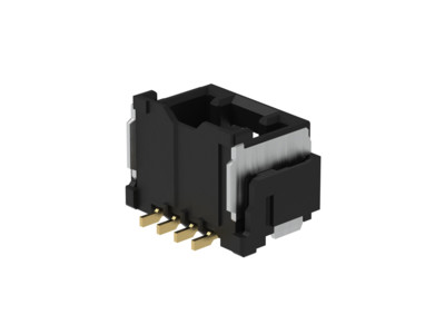 1.50mm Pitch CLIK-Mate Wire-to-Board PCB Receptacle, Single Row, Surface  Mount, Vertical, 0.38µm Gold (Au) Plating, 4 Circuits, Black