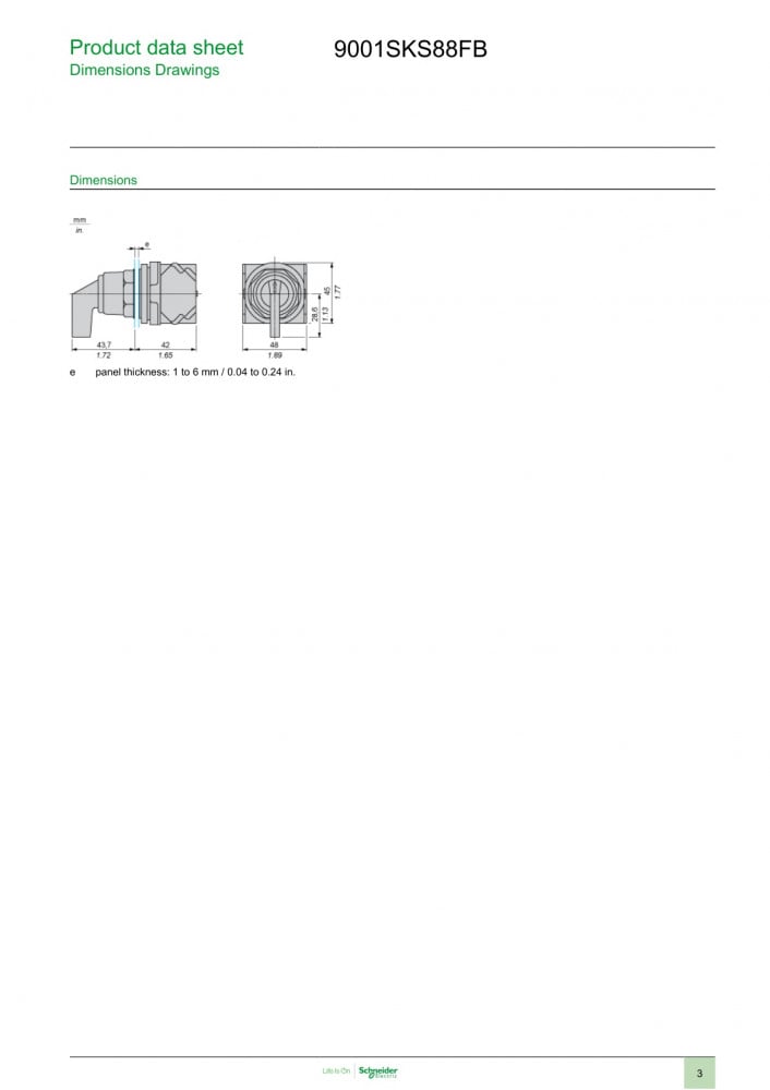 9001SKS88FB technical document page 3
