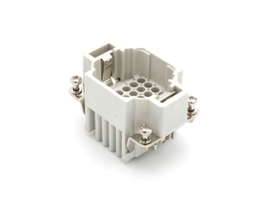 Heavy-Duty Crimp Contact Insert, Male, 15-Pole, 10A, for Turned or Stamped Crimp Contacts, Size 10A «49x16»
