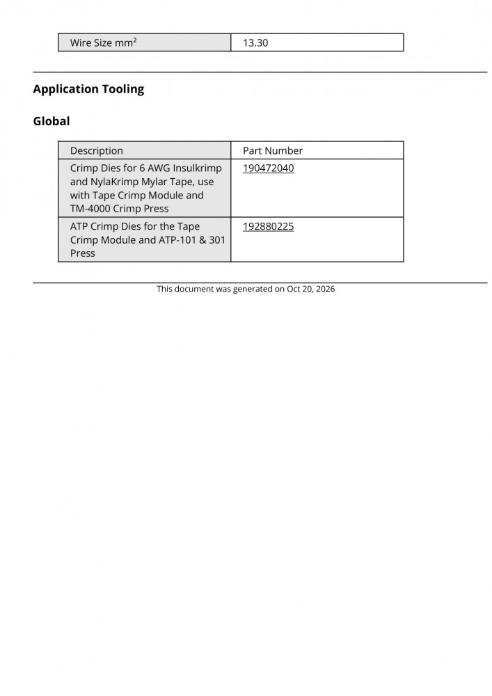 Product document page 3 for Molex 190670072