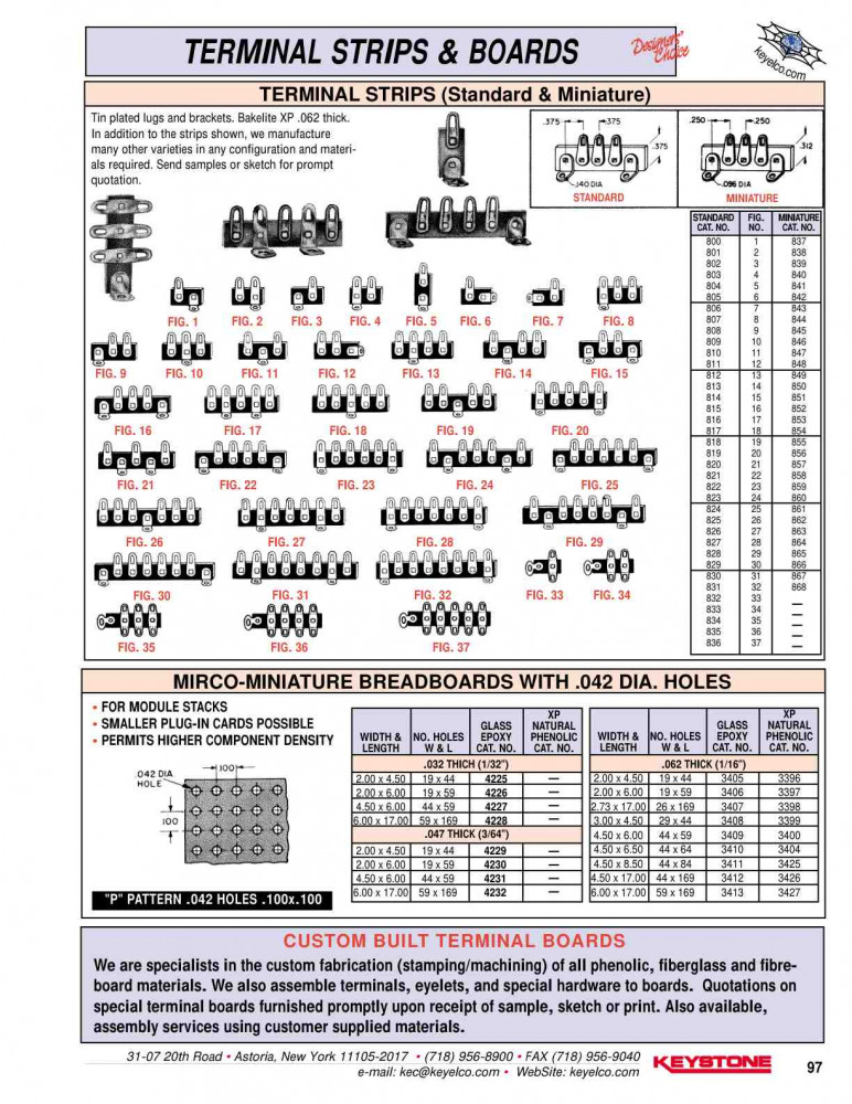 LEA NETWORKS terminal strips catalog page