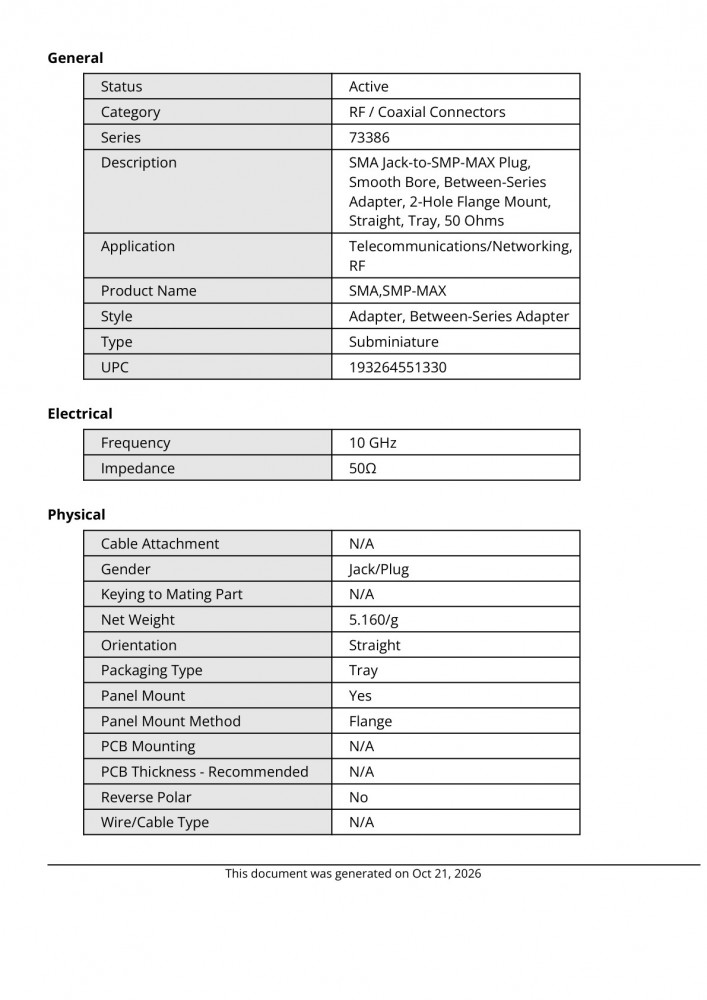 MOLEX 733865470 product document image, page 2