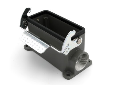 Heavy-Duty Standard (STD) Single Lever Surface Mount Housing, Die-cast Aluminum, with 1 Lever, with Gasket, Size 16B «77x27», M25x2 Thread, Grey for sale