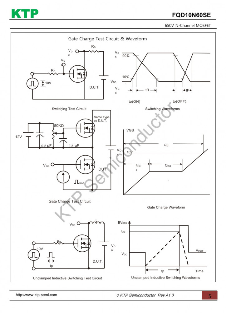 FQD10N60SE datasheet page 5
